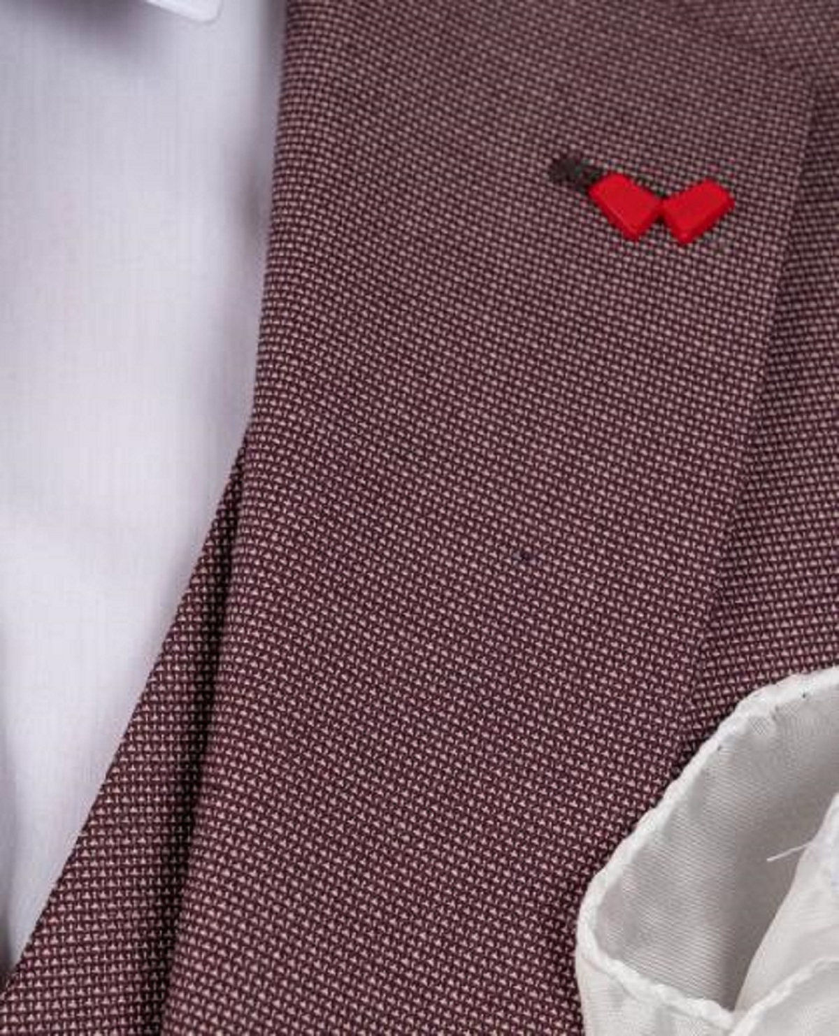 Slim Fit ανδρικό κοστούμι DEZIGN μπορντό χρώμα - Suit Up Stories